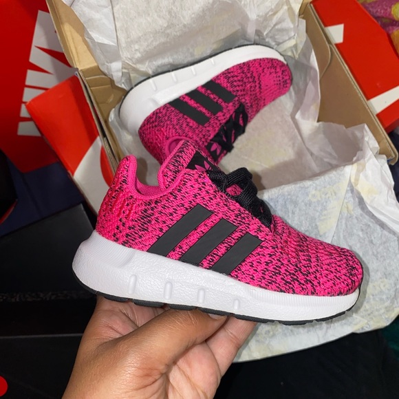 adidas | Shoes | Adidas Swift Run J Shock Pinkcore Black Size 5k | Poshmark